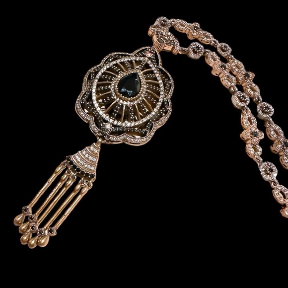 Jewelry | Vintage Long Middle Eastern Necklace With Onyx 925 ...